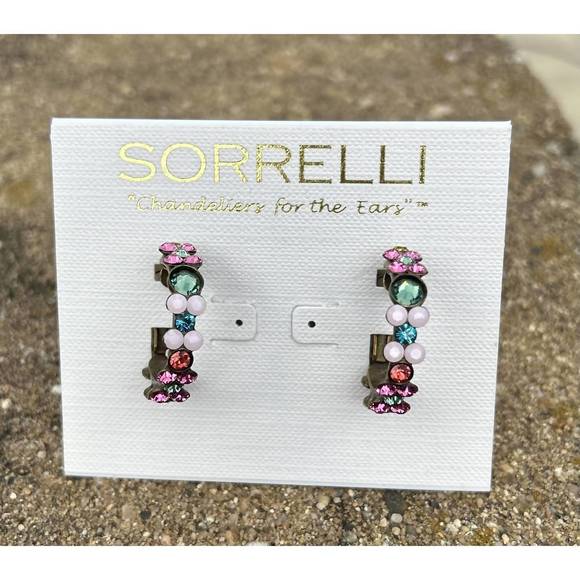Sorrelli | Jewelry | New Sorrelli Happy Birthday Hoop Earring In Floral ...